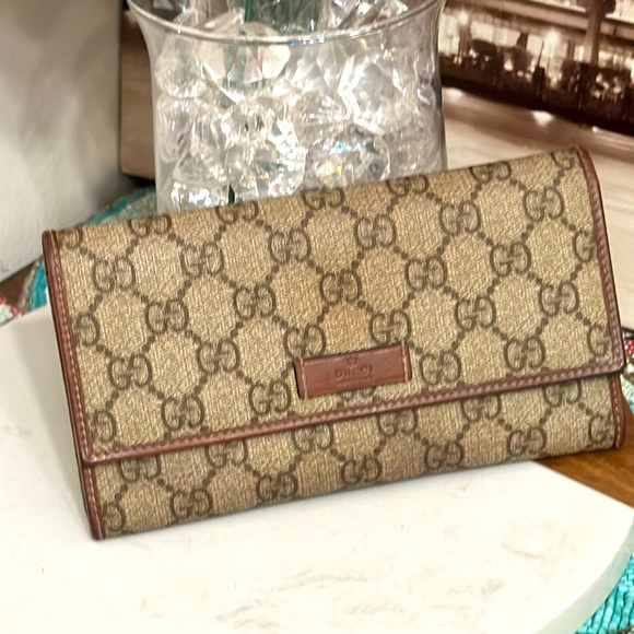 Gucci | Bags | Gucci Monogram Gg Logo Long Bifold Wallet | Poshmark